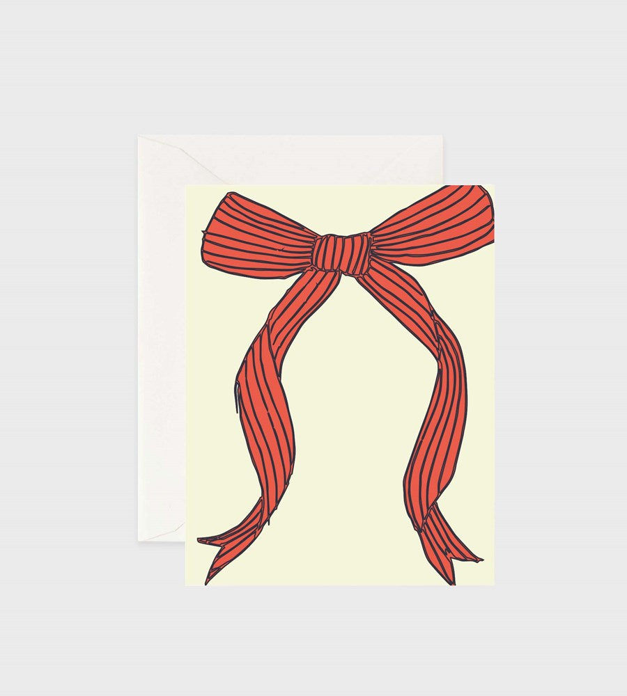 Father Rabbit Greeting Card - Red Ribbon | thesundaysociety