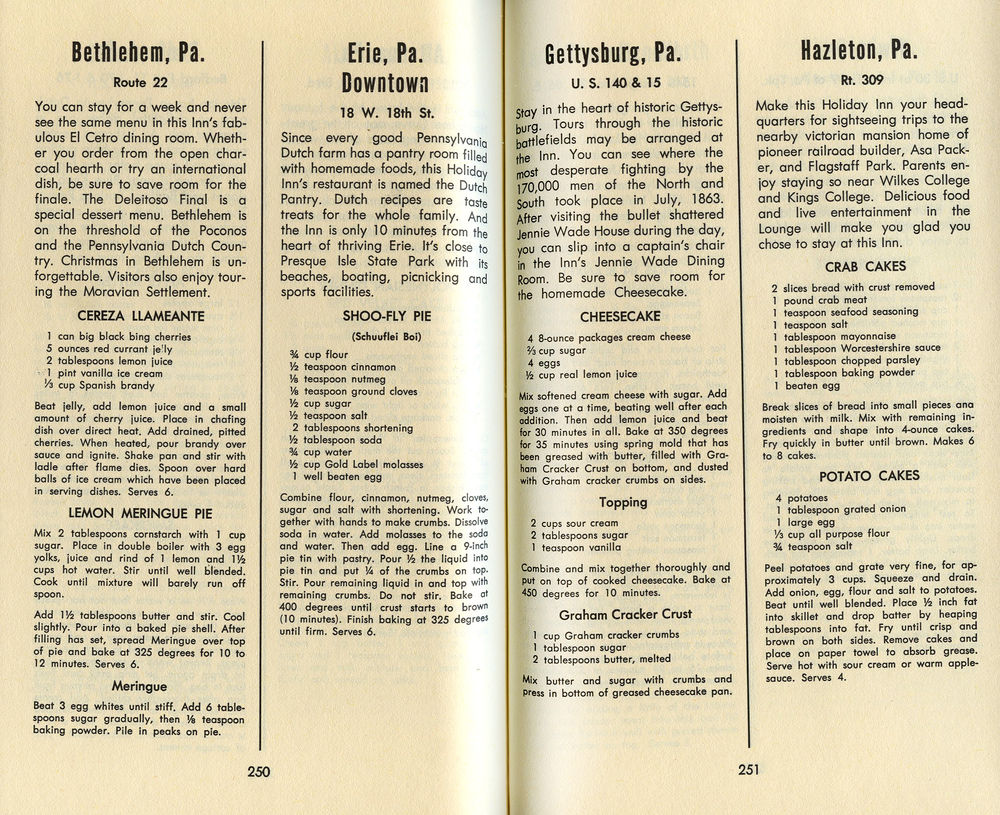 Holiday Inn International Cook Book 1972