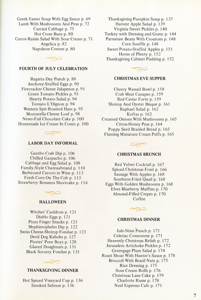 Southern Living Holiday Cookbook, 1972