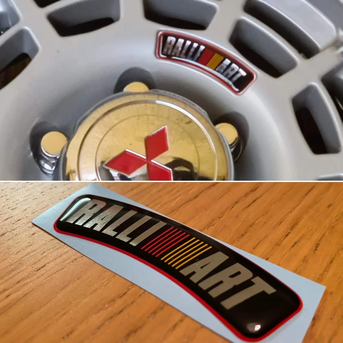 Mitsubishi Pajero Ralliart Wheel Domed Decal Replica | Pink Lily Pad