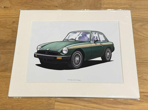 MGB GT Cartoon Drawing | Pink Lily Pad