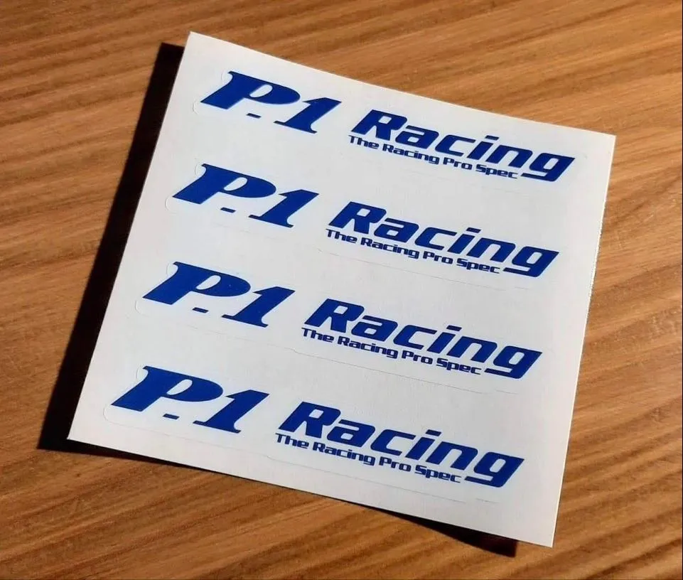 Buddy Club P1 Racing Wheel Decals. Set of 4 | Pink Lily Pad