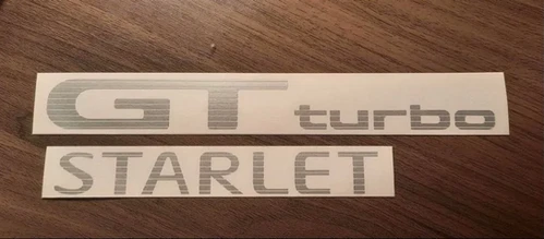 Starlet GT Turbo Rear Hatch Decal Set | Pink Lily Pad
