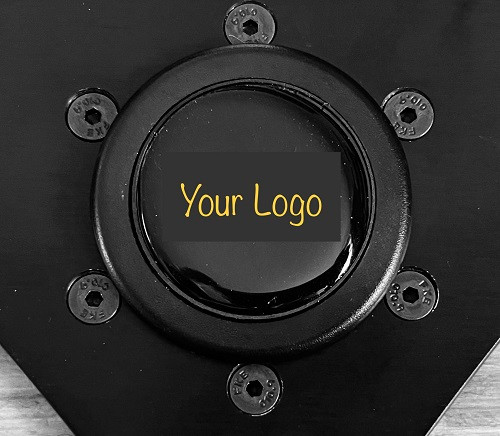 Personalised Custom Horn Button | Pink Lily Pad