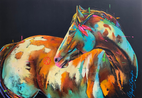 Peace and love | Andrée Marcoux Art