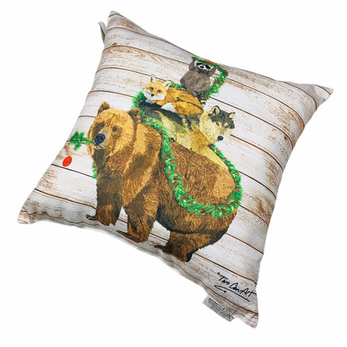 Woodland Yuletide Grizzly Bear Wolf Raccoon Fox Squirrel 18" Christmas ...