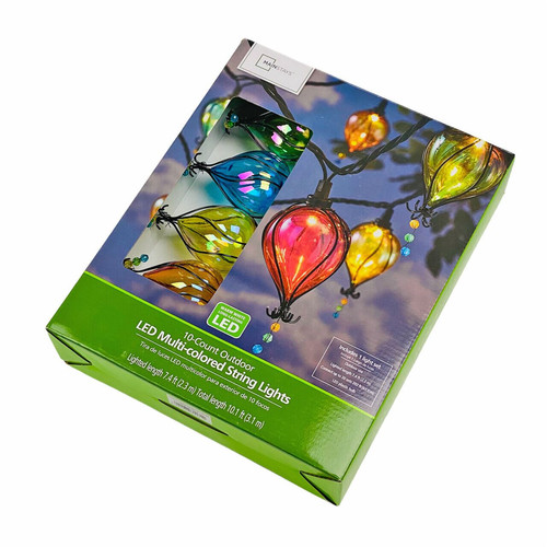 Mainstays Summer Balloon Tear Drop Shape 10 Count LED Multicolor String ...