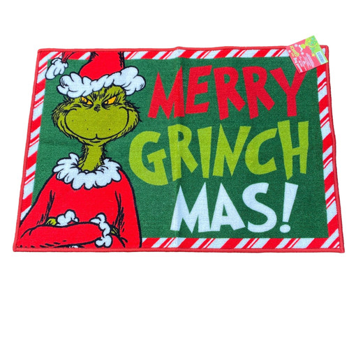 Dr Seuss The Grinch Merry Grinchmas Woven Pile Accent Rug | Dancing Bears