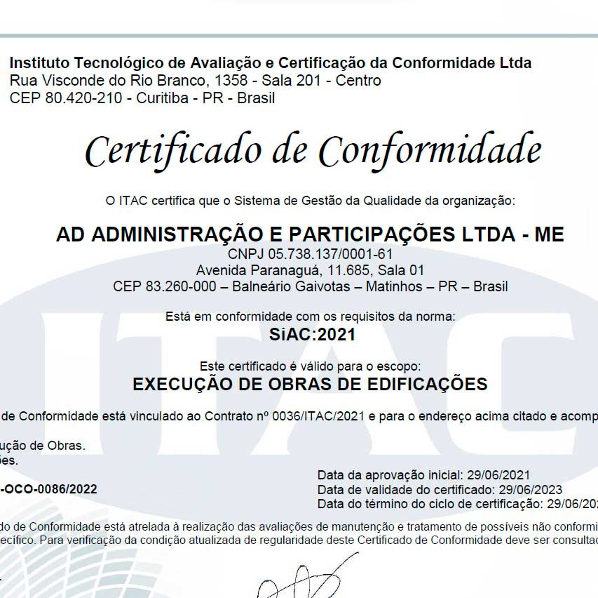 Certificado de Conformidade