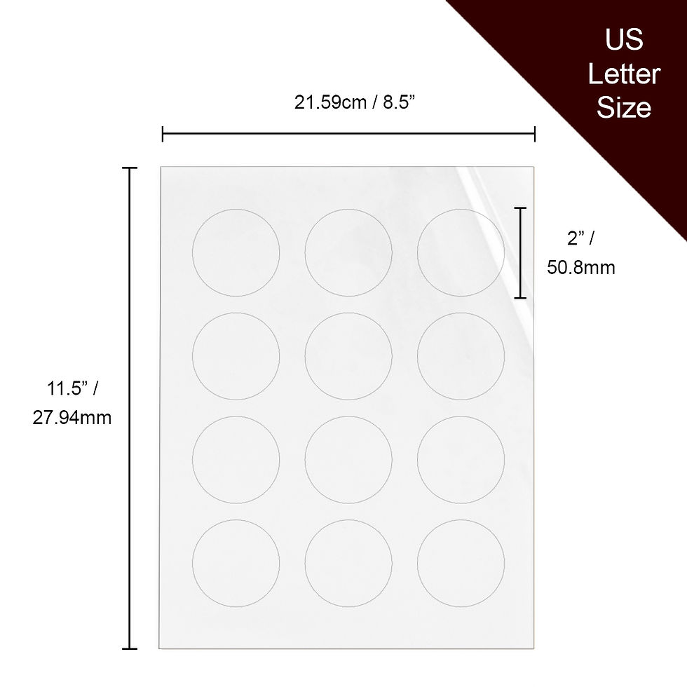 2 Inches Round Clear Labels