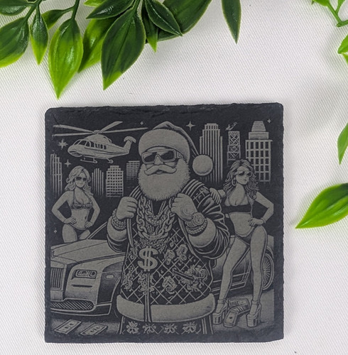 Bad santa - Slate coasters | My Site 3
