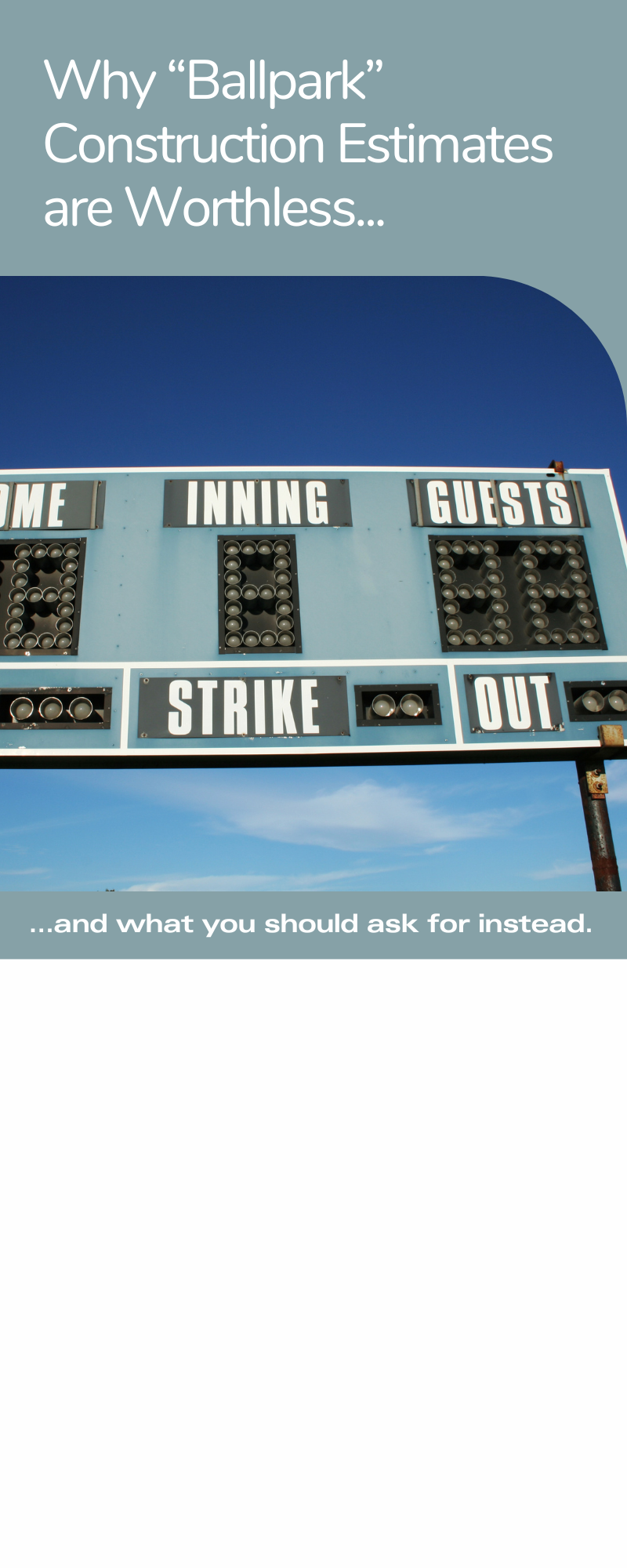 Why Ballpark Numbers are Worthless