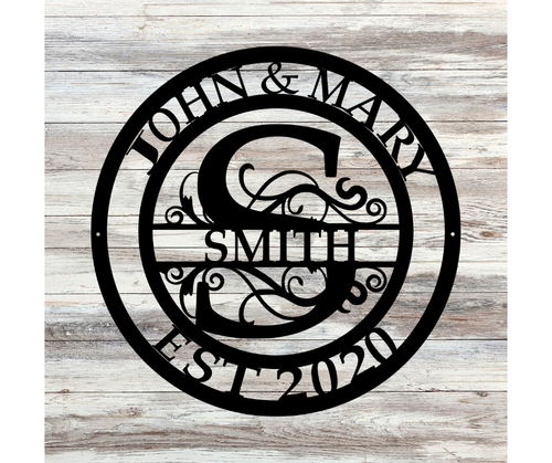 Monogram Established Sign | My Site 2