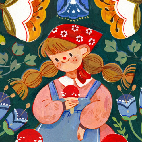 Devushka - A5 Art Print | Mona K Illustration