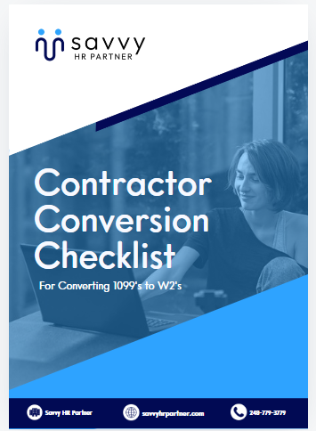 Contractor Conversion Checklist | SavvyHRpartner