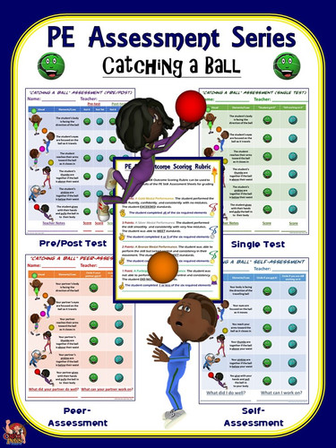 PE Assessment Series: Catching a Ball- 4 Versions | capnpetespowerpe