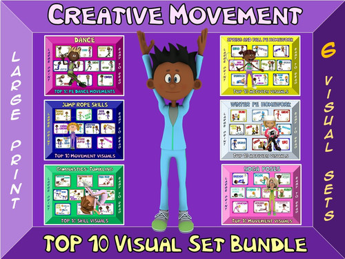 Creative Movement Sign Bundle- Top 10 Movement Visuals- 6 Sets ...