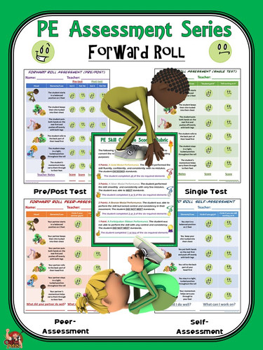 PE Assessment Series: Forward Roll- 4 Versions | capnpetespowerpe