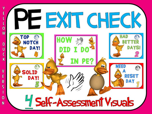 PE Exit Check- 4 Self-Assessment Visuals- Yellow Duck Version ...