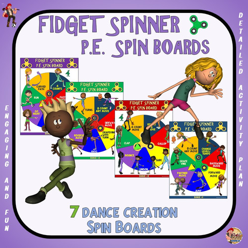 Fidget Spinner PE Spin Boards- 7 Dance Creation Spin Boards ...