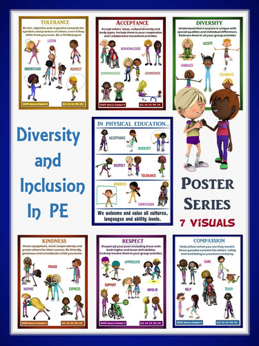 PE Poster Bundle: Diversity and Inclusion in Physical Education- 7 ...