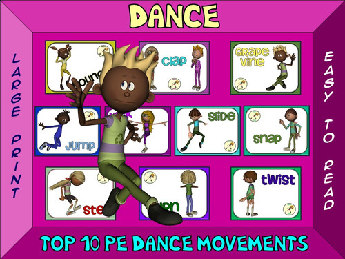 Dance- Top 10 Movement Visuals- Simple Large Print Design ...