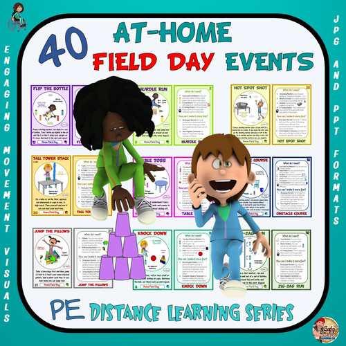 40 At-Home Field Day Events: PE Distance Learning Series | capnpetespowerpe