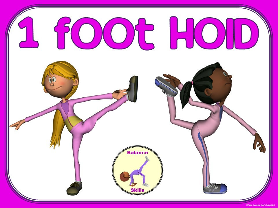 Balance Skills- Top 10 Movement Visuals- Simple Large Print Design ...