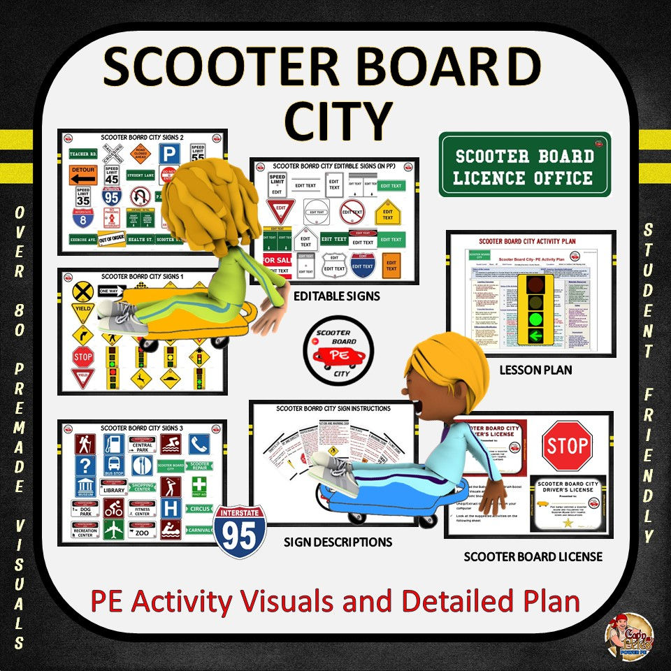 Scooter Board City- PE Activity Visuals and Detailed Plan ...