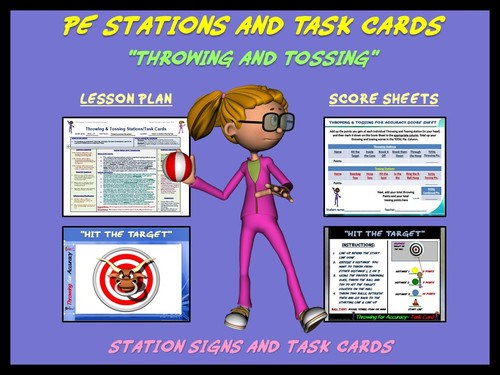 PE Skill Stations and Task Cards- “Throwing and Tossing” | capnpetespowerpe