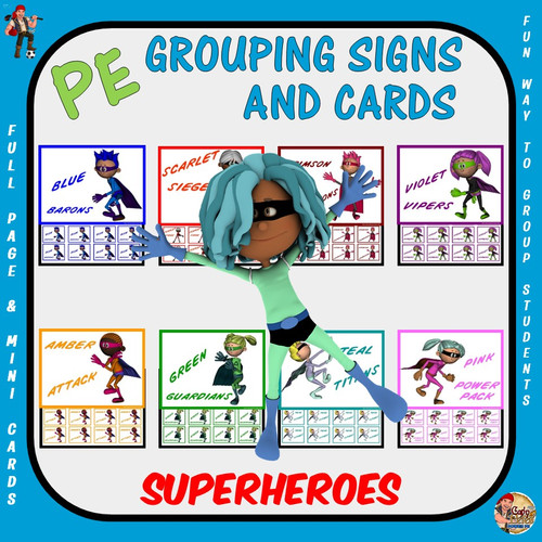 Grouping Signs and Cards: Superheroes | capnpetespowerpe