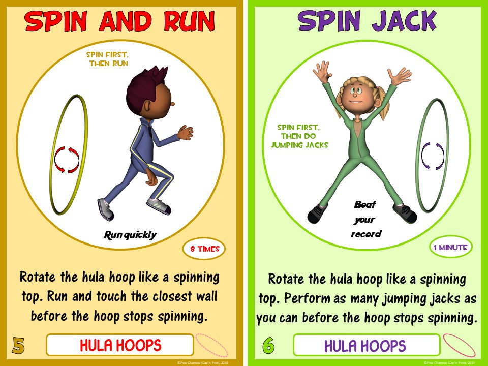 PE Equipment Challenge Cards - 24 Hula Hoop Tasks (includes PowerP ...