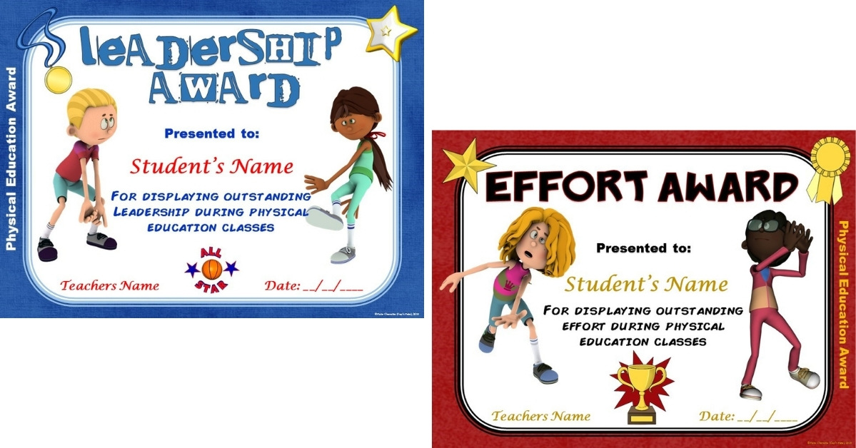 PE Certificates and Physical Education Awards: Ideas and Tips for ...