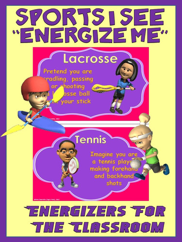 Classroom Energizers- Sports I See... "Energize Me" | capnpetespowerpe