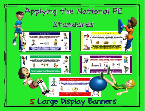 Applying the National PE Standards- 5 Large Display Banners ...