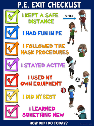 Re-entry to School- PE Exit Checklist | capnpetespowerpe