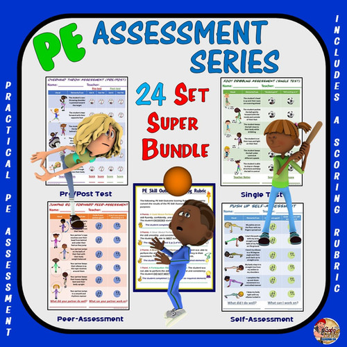 PE Assessment Series: Super Bundle: 24 Skill and Movement Assessment ...