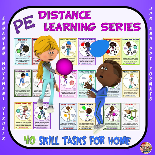 PE Distance Learning Series: 40 PE Skill Tasks for Students at Home ...