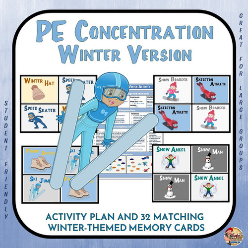 PE Concentration: Winter Version- 32 Matching Memory Cards ...