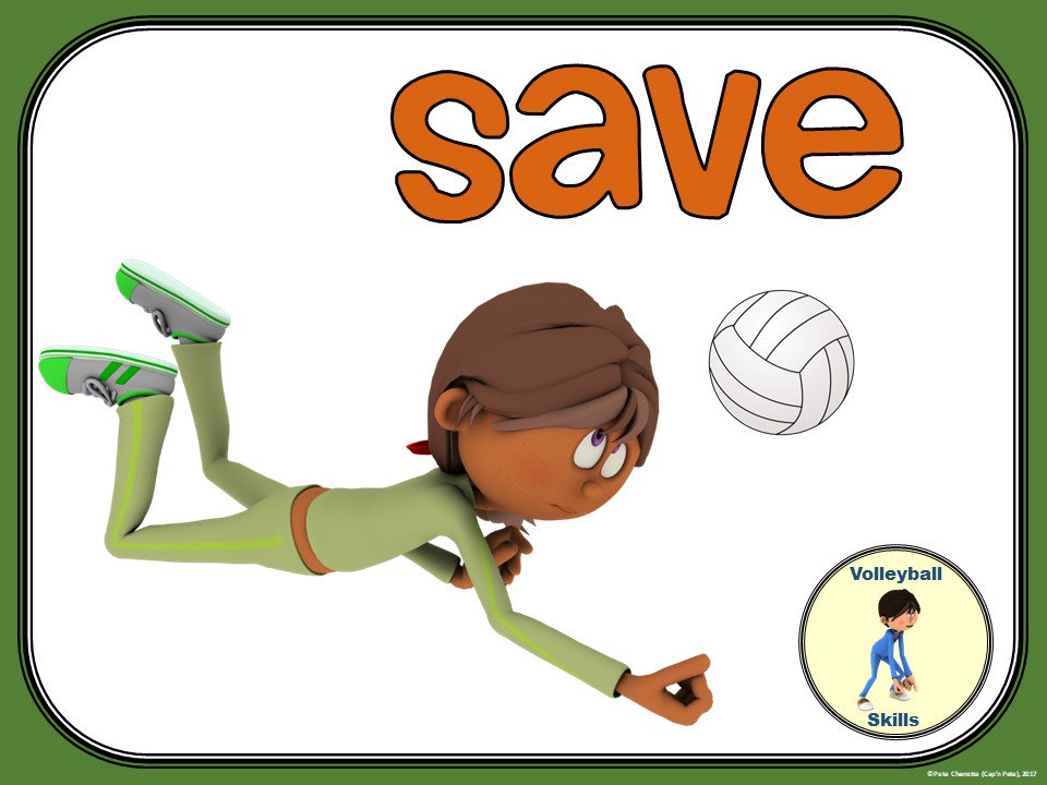 Volleyball- Top 10 Skill Visuals- Simple Large Print Design ...