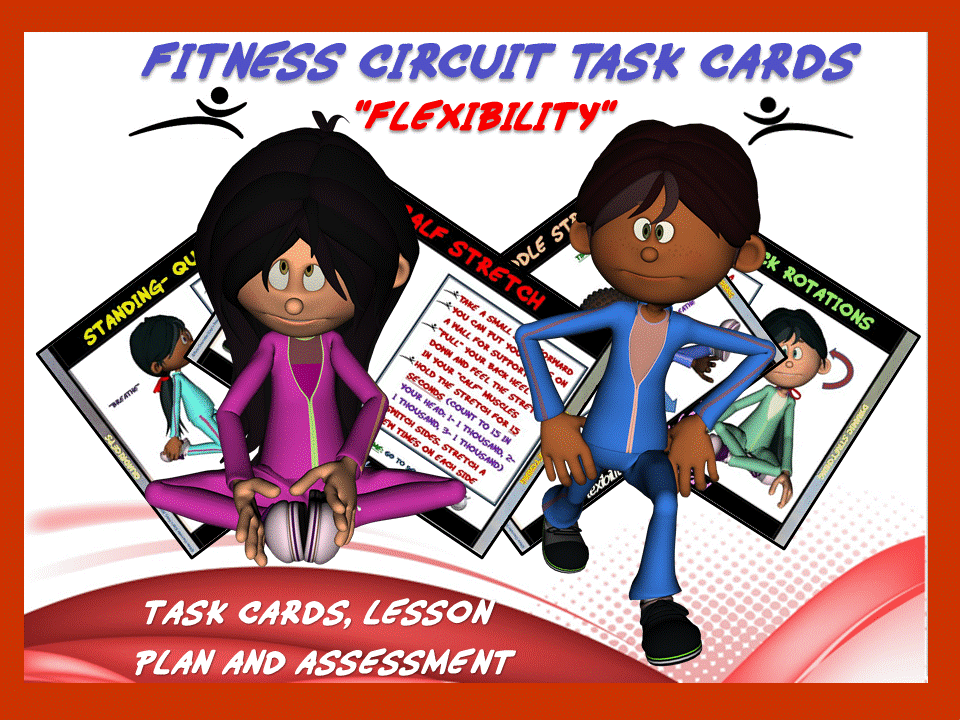 Fitness Circuit Task Cards: Flexibility | capnpetespowerpe