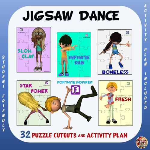 JIGSAW Dance- 32 Puzzle Cutouts & Activity Plan | capnpetespowerpe