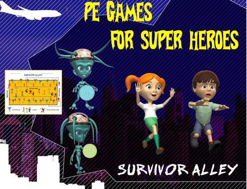 PE Games for Superheroes!- "Survivor Alley" | capnpetespowerpe