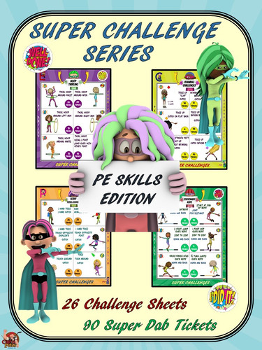 PE Activity: Super Challenge Series- PE Skills Edition | capnpetespowerpe