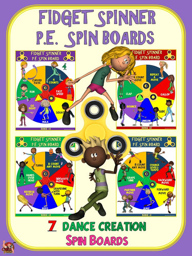 Fidget Spinner PE Spin Boards- 7 Dance Creation Spin Boards ...