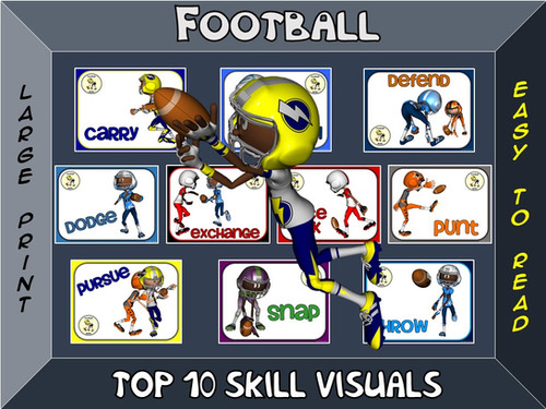 Football- Top 10 Skill Visuals- Simple Large Print Design ...