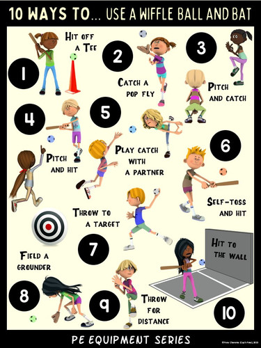 10 WAYS TO… Use a Wiffle Ball and Bat: PE Equipment Visual Series ...