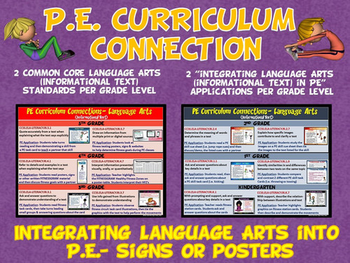 PE Curriculum Connection: Integrating Language Arts (Informational Text ...