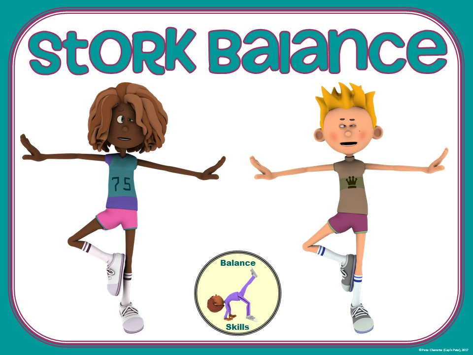 Balance Skills- Top 10 Movement Visuals- Simple Large Print Design ...