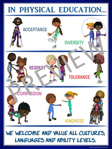 PE Poster: Diversity and Inclusion in Physical Education- Anchor Poster ...